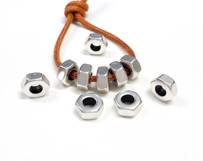 Hexagon Brass Washer Nut 10x5mm Ø 5mm Silver Round Nut Edge - Etsy