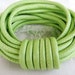 Light Green Eco Nappa Leather Cord, Faux Leather 5mm Cord, Stitched ...