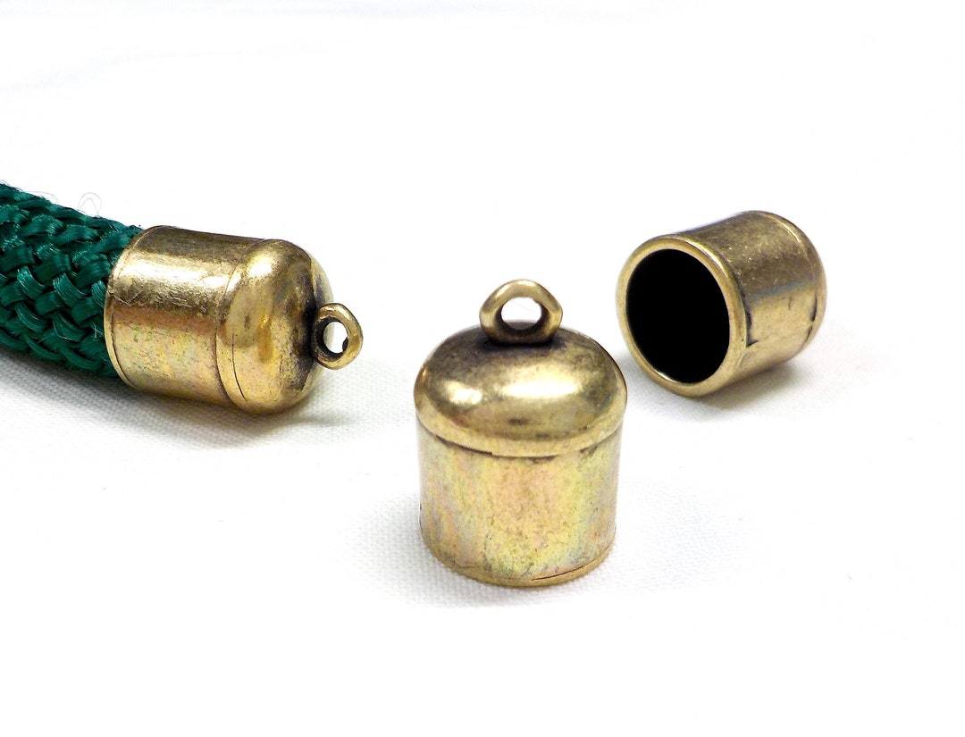 Bronze End Caps for 10mm Round Cord, End Caps, Cord Terminals, 10mm ...
