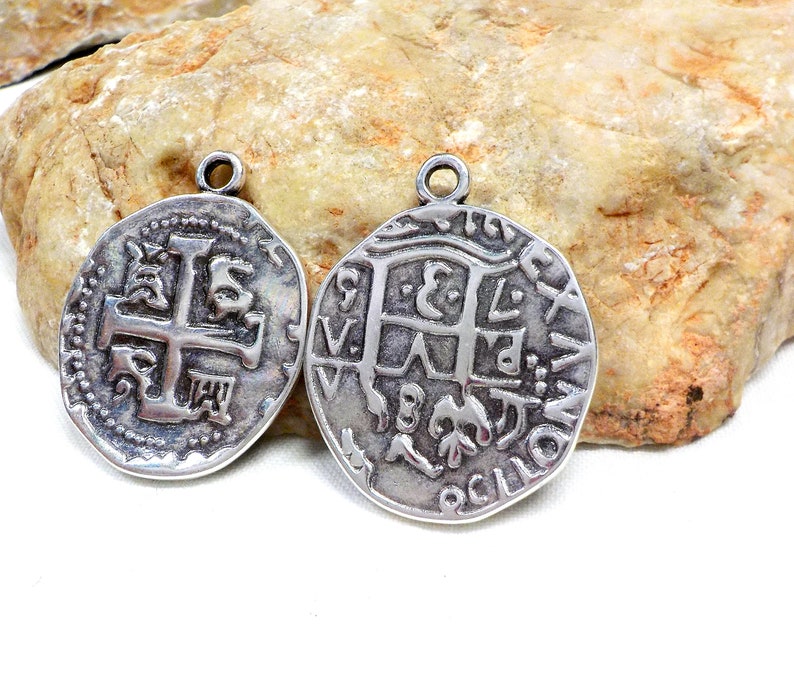 Silver Plated Round Cross Pendant Double Sided Cross Pendant - Etsy