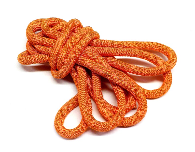 Orange Braided Rope Cord, Semisoft Trim Cord, Artificial Silk Cord ...