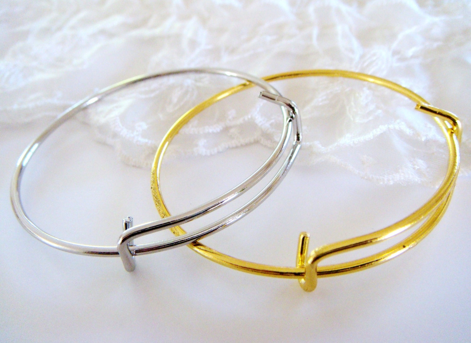 Adjustable Wire Bangle Bracelet for Stacking Charms Bracelet - Etsy