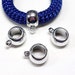 CCB Silver Bail Beads, Bail Charm Holder Spacer With Loop, Tube Bails ...