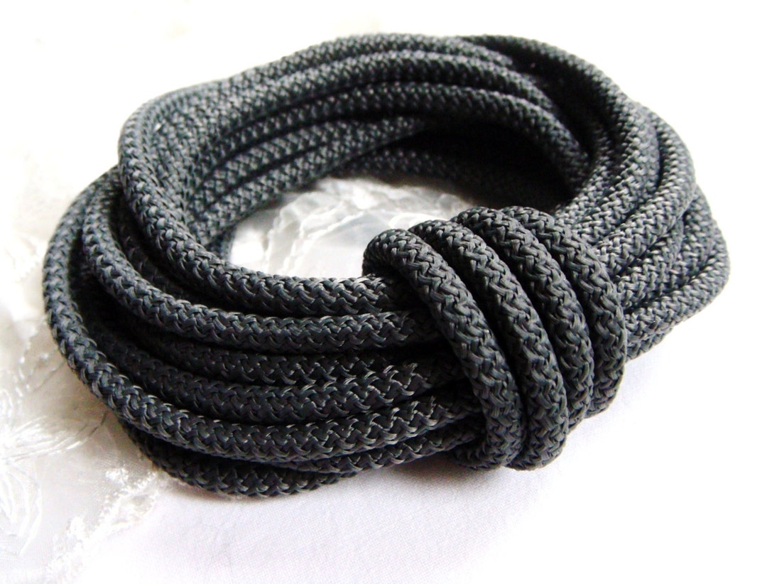 Dark Grey Climbing Cord, Semisoft Rope Cord, Round Cord 5mm Approx. - 2 ...