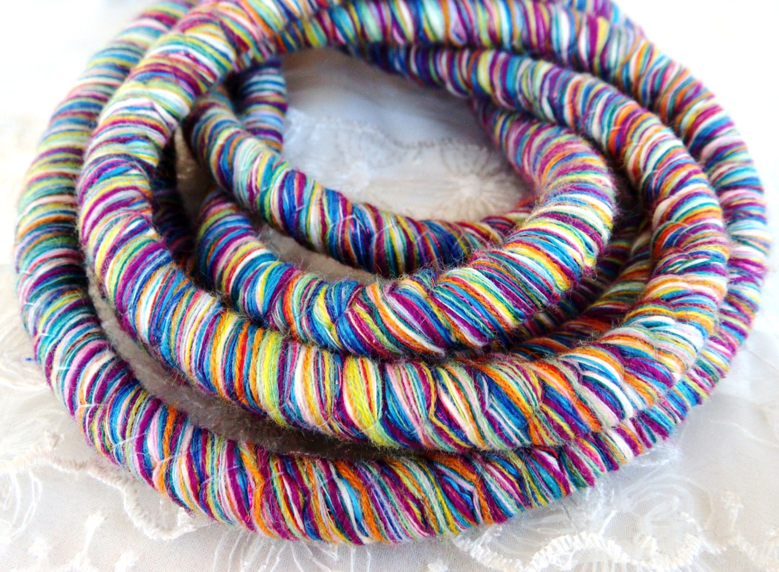 Multi Color Wrapped Thread Rope Cord Covered Cording Fibre - Etsy