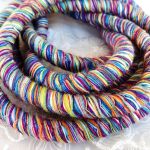 Multi Color Wrapped Thread Rope Cord, Covered Cording Fibre Wrap Cord ...