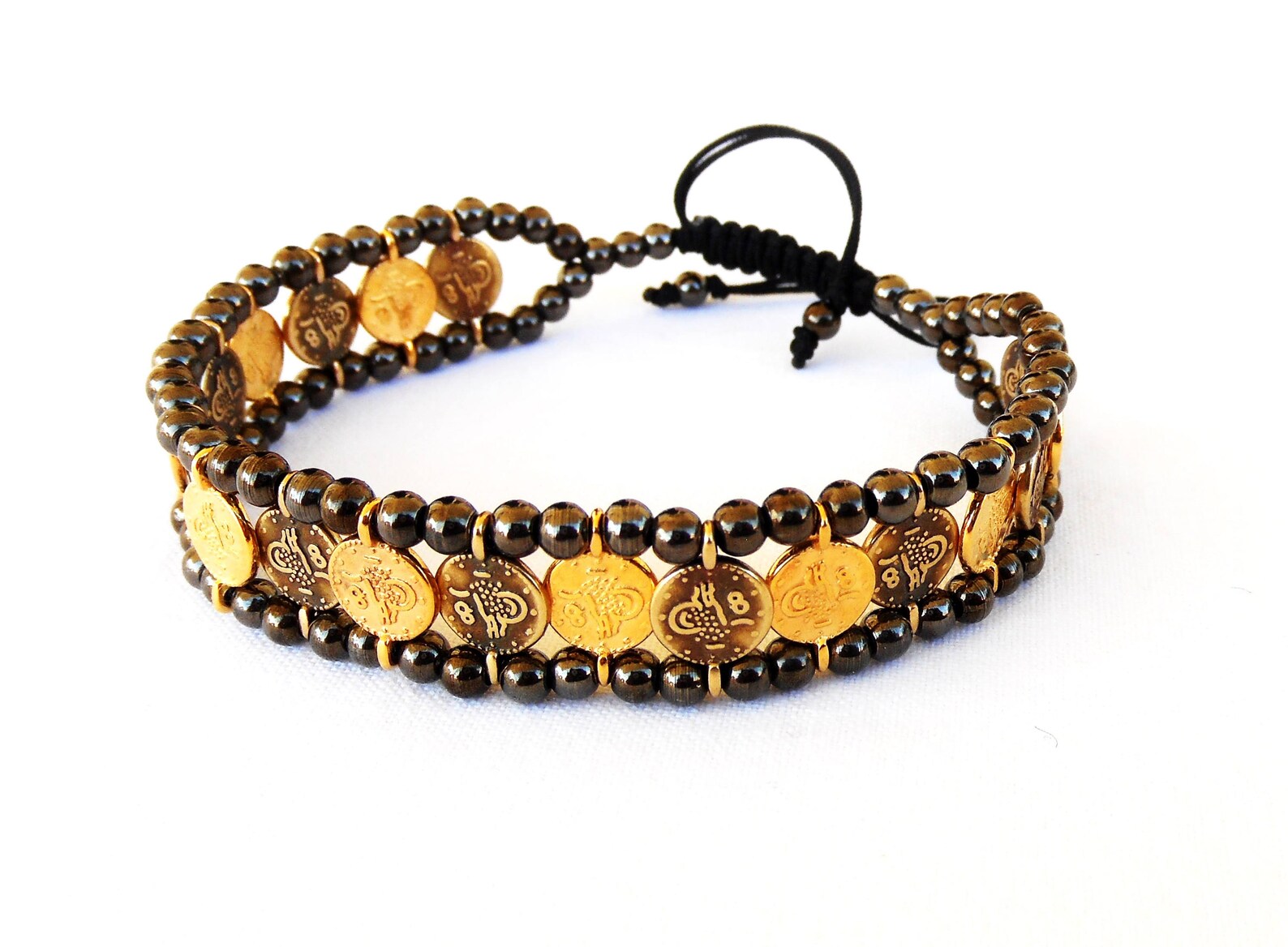 Silver Coin Charm Connector Mini Ethnic Round Charm Necklace - Etsy