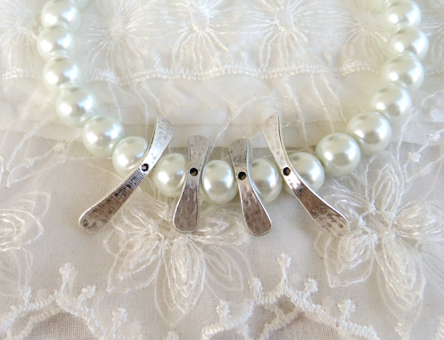 Silver Plated Arched Bar Curved Bar Bead Silver Spacer - Etsy