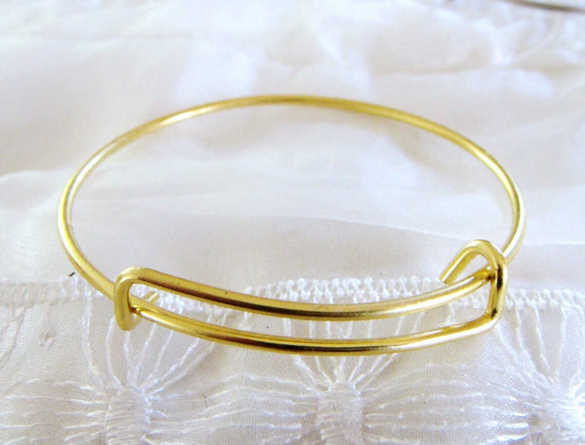 Adjustable Wire Bangle Bracelet for Stacking Charms, Bracelet Blanks ...