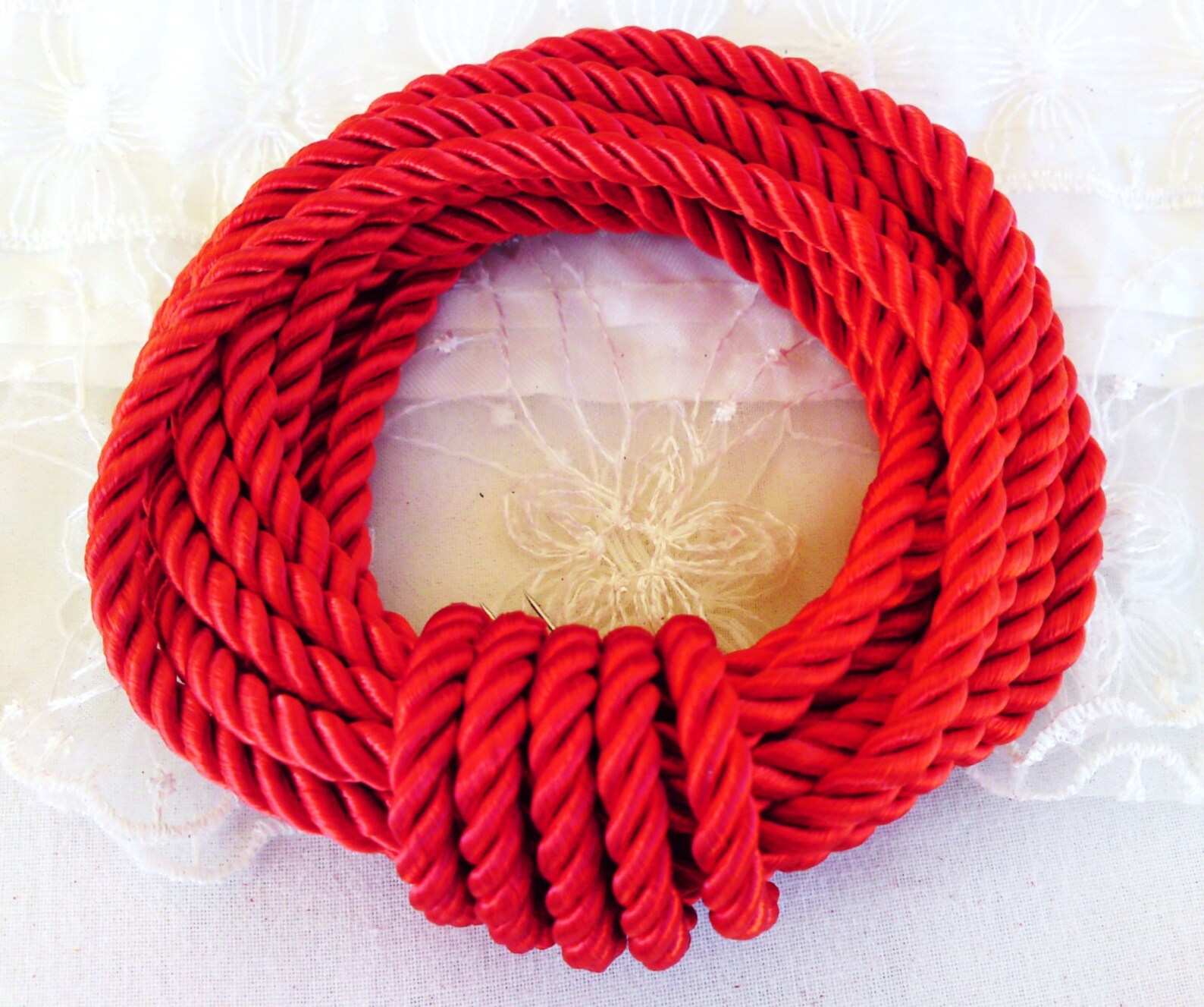 5mm Red Satin Twisted Cord Wrapped Thread Cord Rope Cord 2 | Etsy