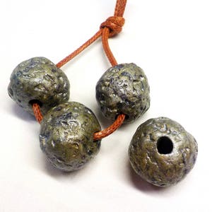 Irregular Round Ceramic Beads, Matte Ceramic Slider, Handmade Greek ...