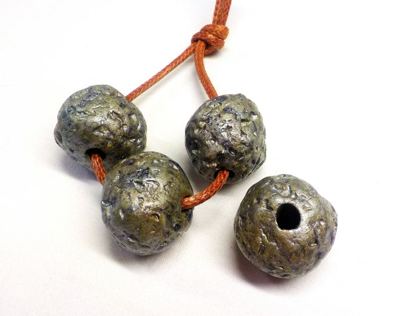 Irregular Round Ceramic Beads Matte Ceramic Slider Handmade - Etsy