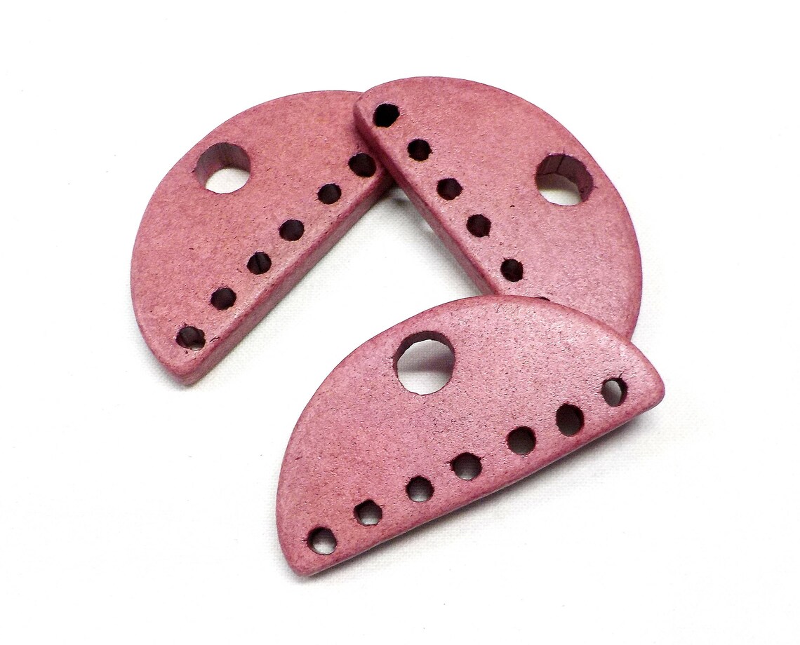 Dark Pink Matte Ceramic Pendant Hand Painted Greek Ceramic - Etsy