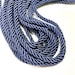 Navy Blue Satin Twisted Cord, Wrapped Thread Cord, Polyester Braided ...