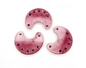 Dark Pink Enamel Ceramic Pendant Hand Painted Greek Ceramic - Etsy