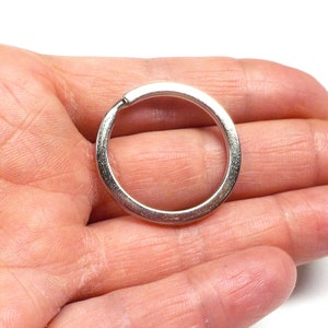 Silver Tone Split Key Rings, Large Round Key Rings, Stainless Steel ...