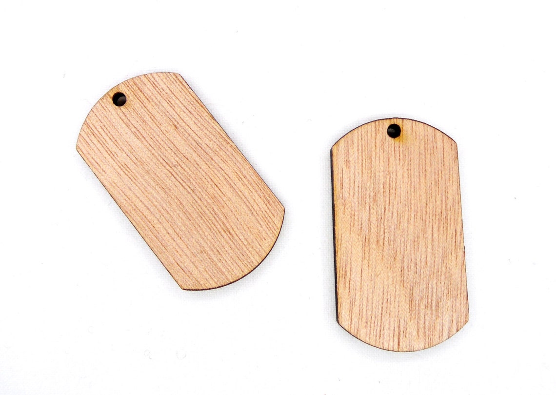 Wooden Tag Pendant, Blank Wood Tag Pendant, Wood Tile Tag Pendant, Dog ...