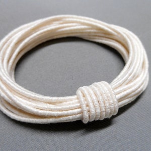 Wrapped Linen Cord, Ivory off White Linen Thread Cord, Linen Rope Cord ...