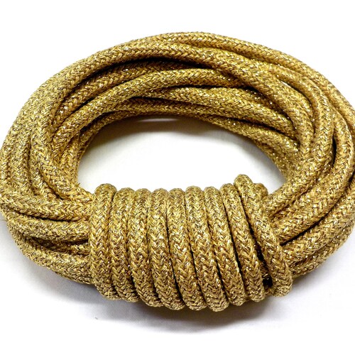 Gold Metallic Climbing Cord Semisoft Rope Cord Metallic - Etsy