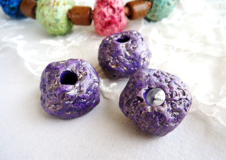 Irregular Round Ceramic Beads Matte Ceramic Slider Handmade - Etsy