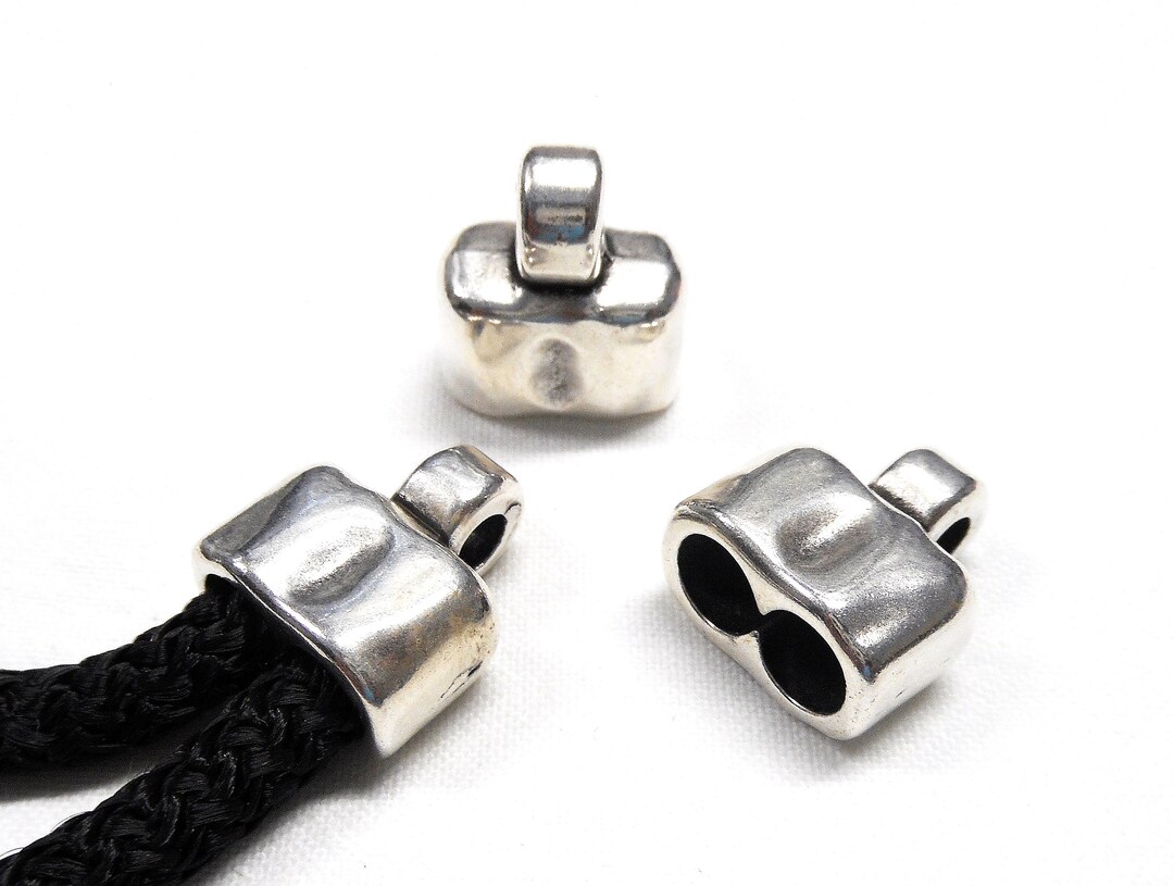 Silver Plated Double End Caps, Double Terminator, Double Cord Ends ...