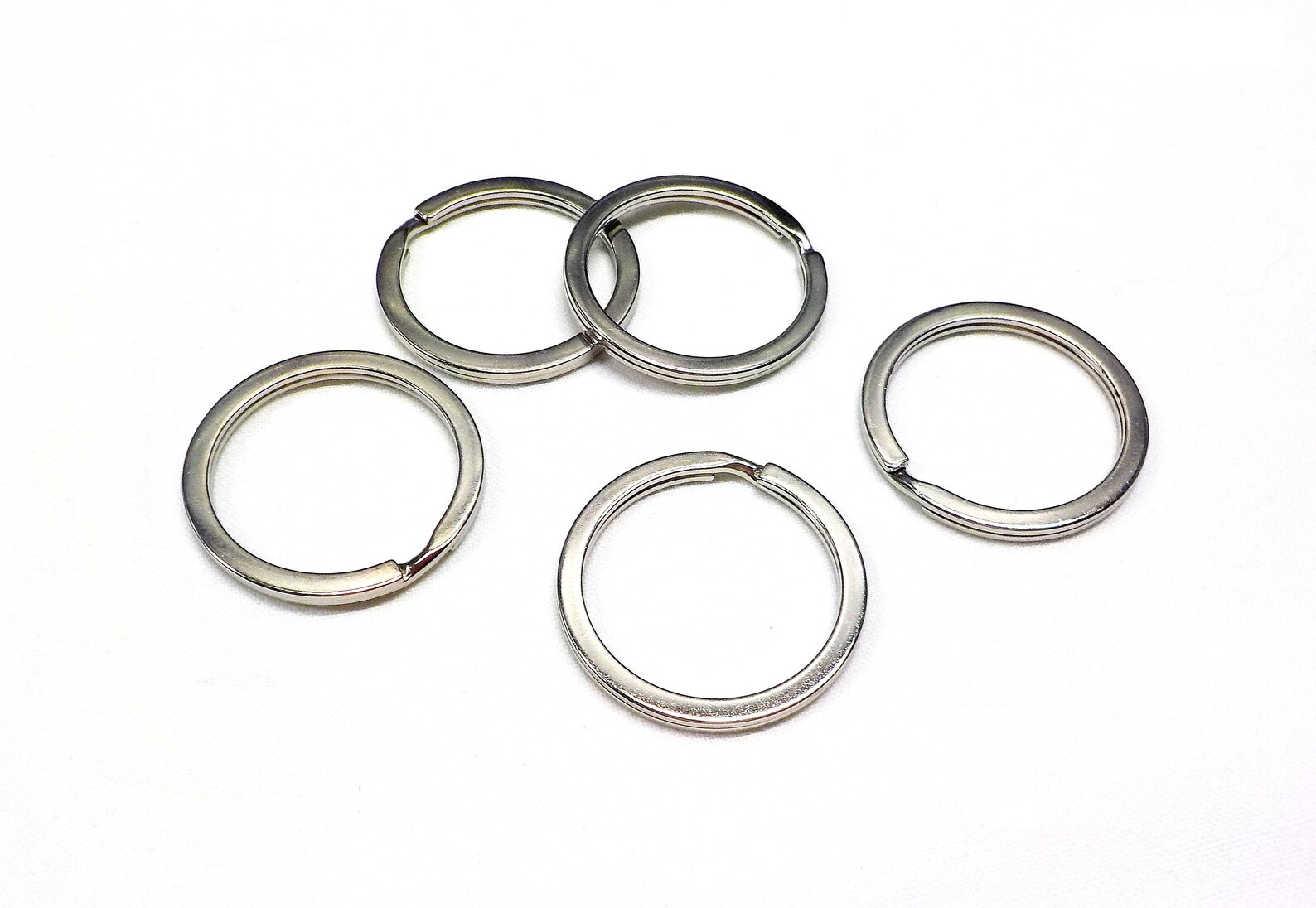 Silver Tone Split Key Rings Large Round Key Rings Stainless | Etsy