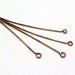 Raw Copper Eye Pins, Eye Head Pins, Wire Wrapping Jewelry, 21 Gauge ...