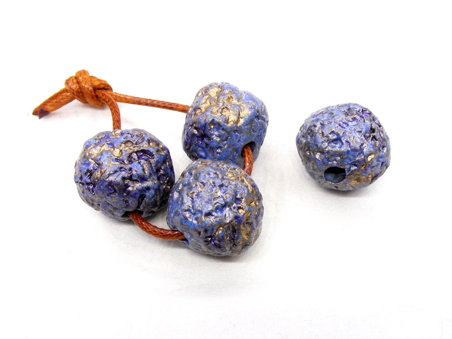 Irregular Round Ceramic Beads, Matte Ceramic Slider, Handmade Greek ...