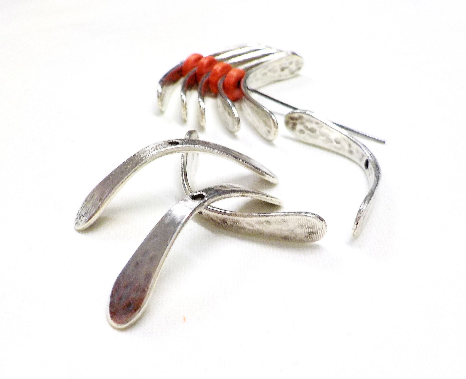 Silver Plated Arched Bar Curved Bar Bead Silver Spacer - Etsy