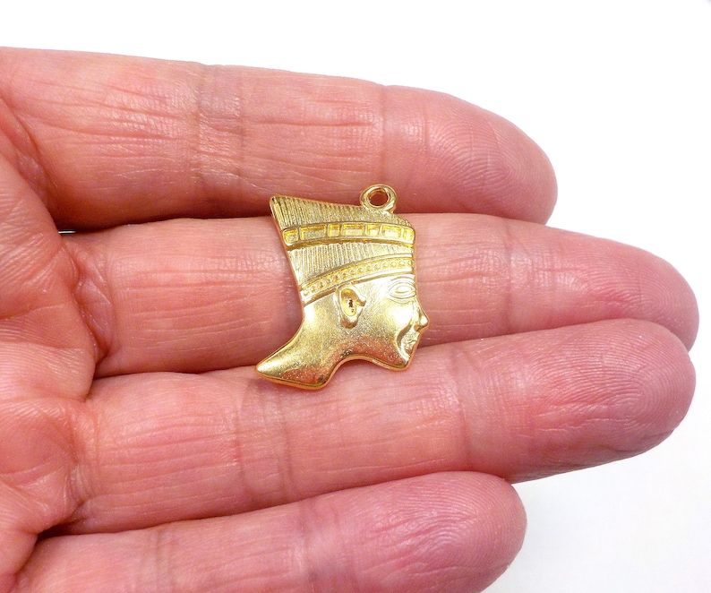 Gold Plated Egypian Pharaoh Pendant, Egyptian Jewelry, Ancient Egyptian ...