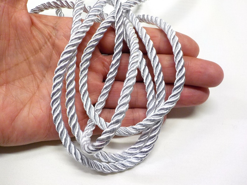 5mm White Satin Twisted Cord Wrapped Thread Cord Rope Cord - Etsy