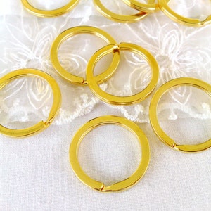 Gold Plated Split Key Rings, Large Round Key Rings, Stainless Steel ...