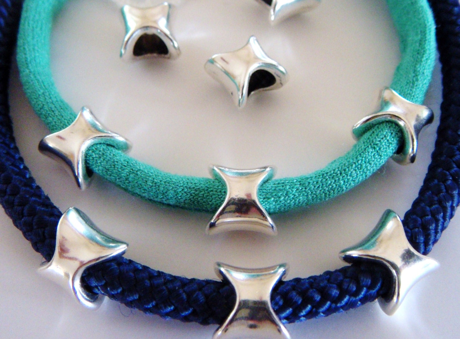 Silver Plated Irregular Tube Beads, Irregular Metal Rings Sliders ...
