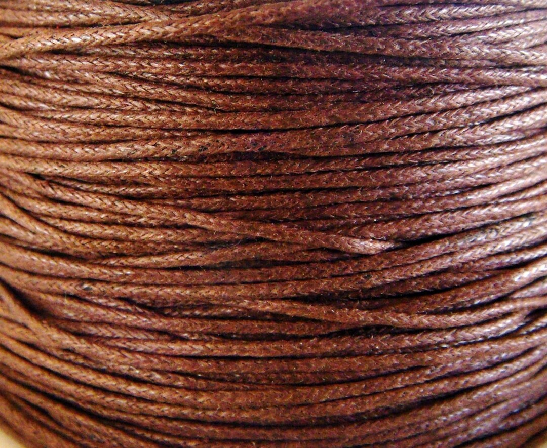 Brown Waxed Cord 1mm, Cotton Cord, Twisted Cotton String, Bakers Twine ...