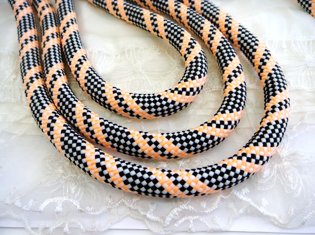 Salmon White Black Trim Rope Cord, Braided Semisoft Climbing Cord ...