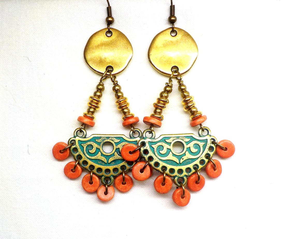 Bronze Round Disc Connector, Bronze Charm Pendant Connector Link ...