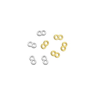 24K Gold Plated Double Loop Infinity Connector, Bead Separator, Clasp ...