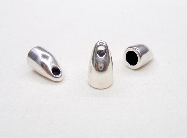 Silver Plated Curved End Cap for 5mm Round Cord Edge - Etsy