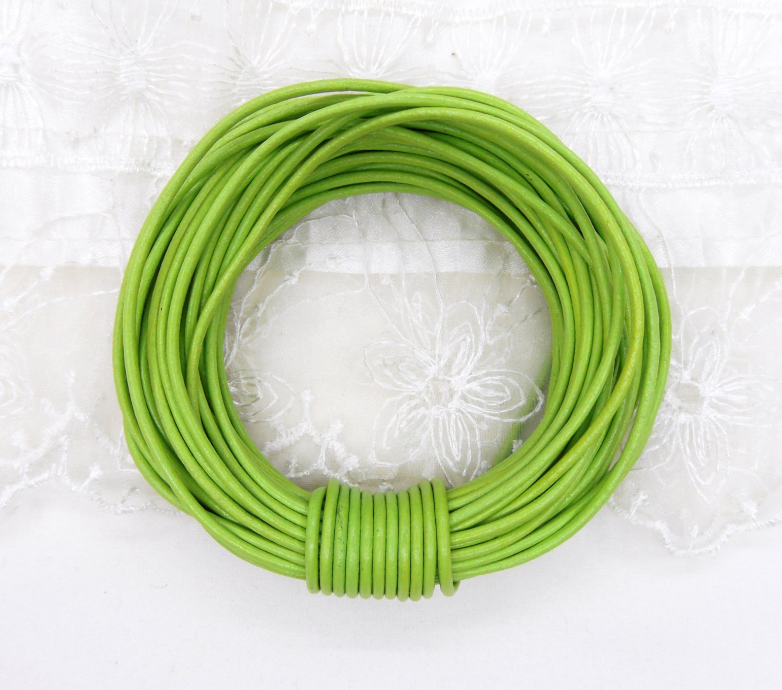 Light Green Genuine Round Leather Cord 2mm Greek High Quality | Etsy