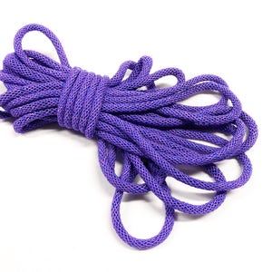 Purple Braided Oval Rope Cord, Semisoft Trim Cord, Artificial Silk Cord ...
