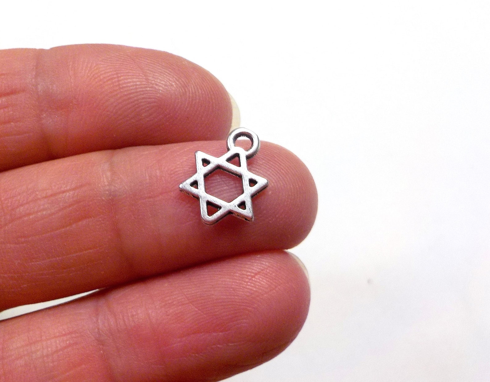 Silver Plated Star of David Charm Star of David Hexagram | Etsy