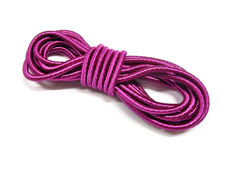 3.2mm Fuchsia Wrapped Silk Satin Cord Soutache Wrapped Thread - Etsy