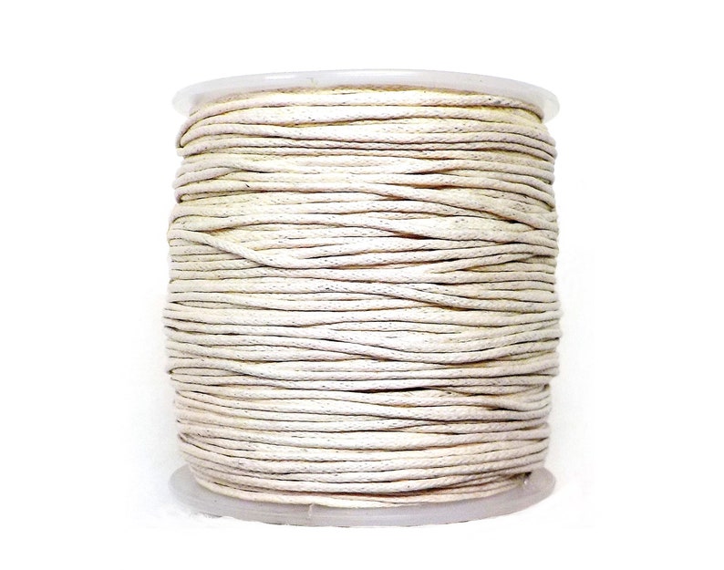 Off White Waxed Cord 1mm Cotton Cord Twisted Cotton String - Etsy