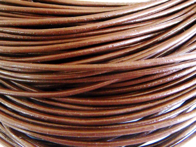 1.5mm Dark Brown Genuine Round Leather Cord Chocolate Brown | Etsy