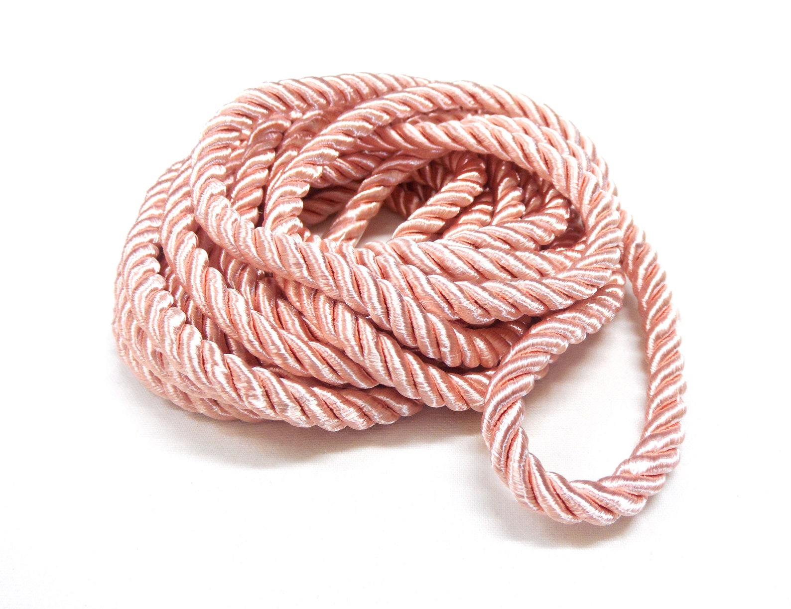 6mm Salmon Satin Twisted Cord Wrapped Thread Cord Rope Cord - Etsy ...