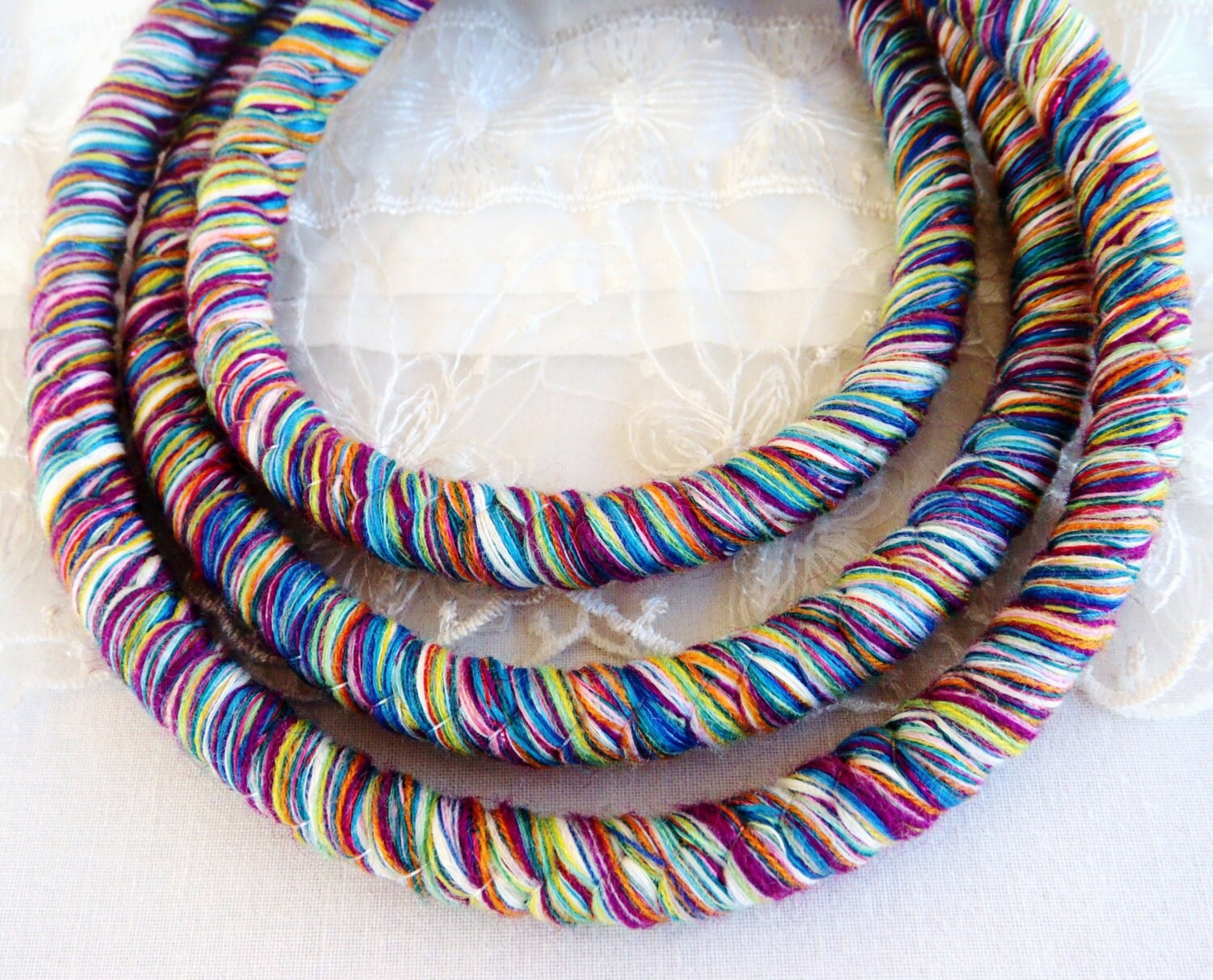 Multi Color Wrapped Thread Rope Cord Covered Cording Fibre - Etsy