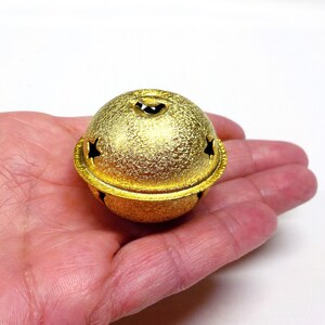 Gold Stardust Jingle Bells, Home Decor Bells, Large Round Sound Bells ...