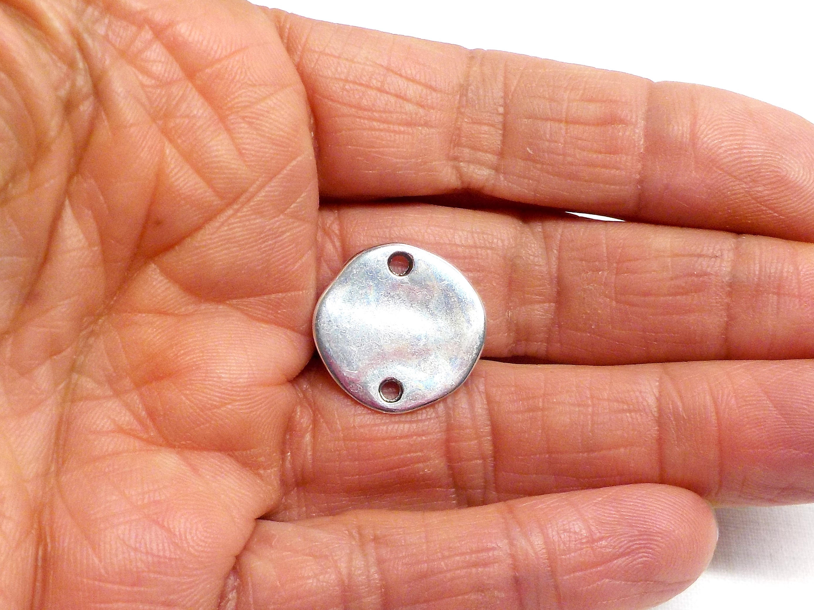 Bronze Round Disc Connector, Bronze Charm Pendant Connector Link ...