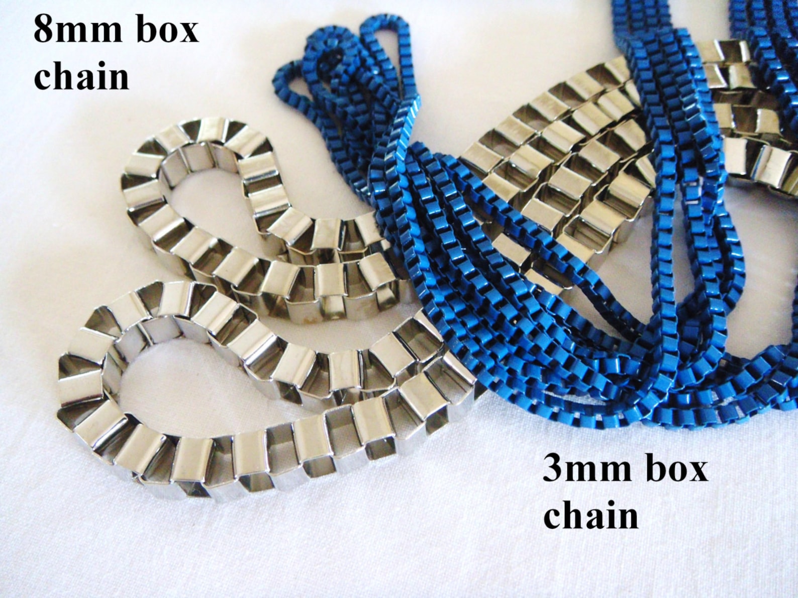 Black Venetian Box Chain Stainless Steel Chain Colored Chain | Etsy