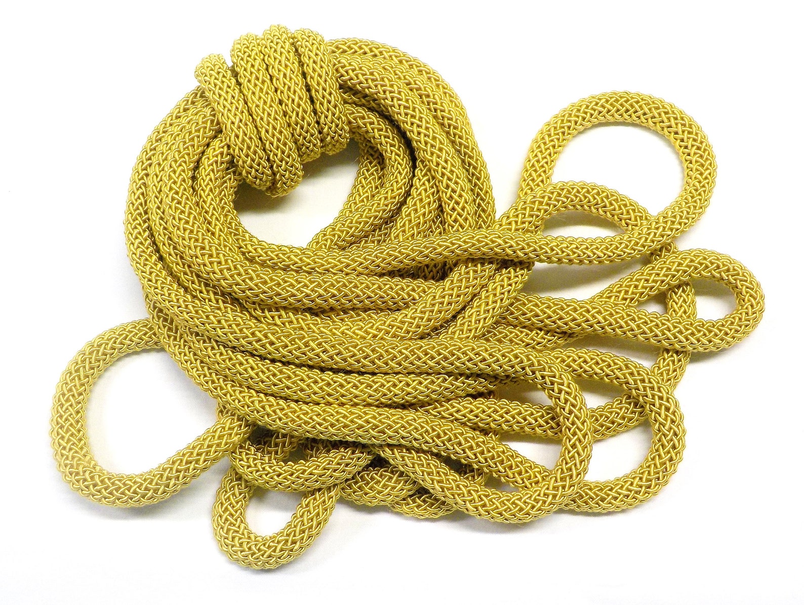 Gold Braided Oval Rope Cord Semisoft Trim Cord Artificial | Etsy